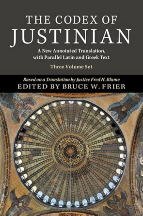 Amazon.com: The Codex of Justinian 3 Volume Hardback Set: A New ...