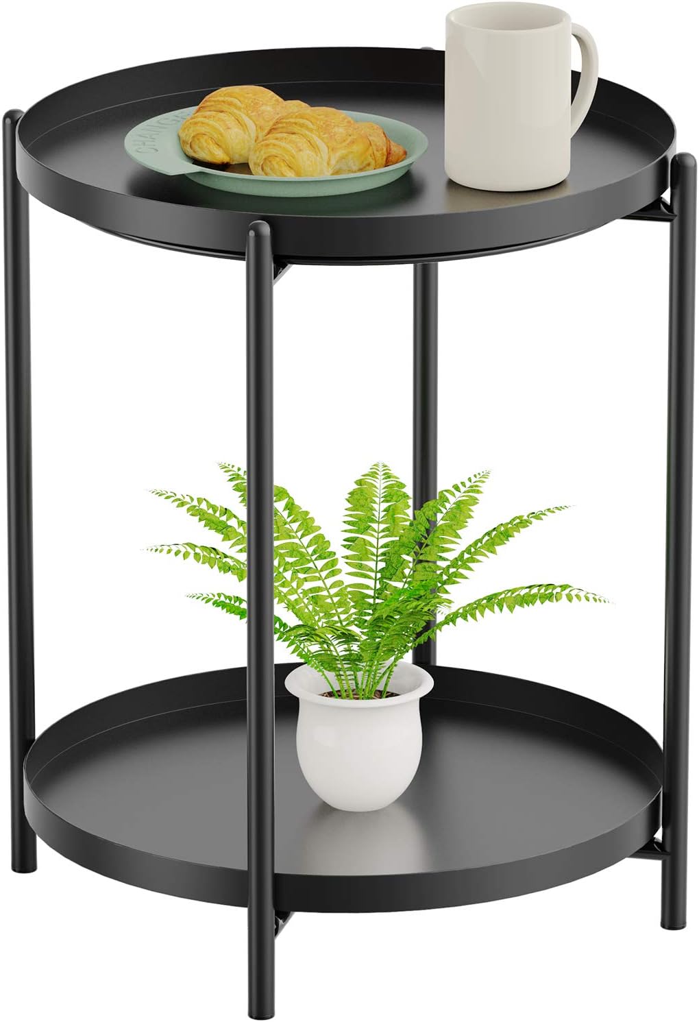 Amazon.com: Yesker Side Table, End Table Metal Small Table Indoor ...