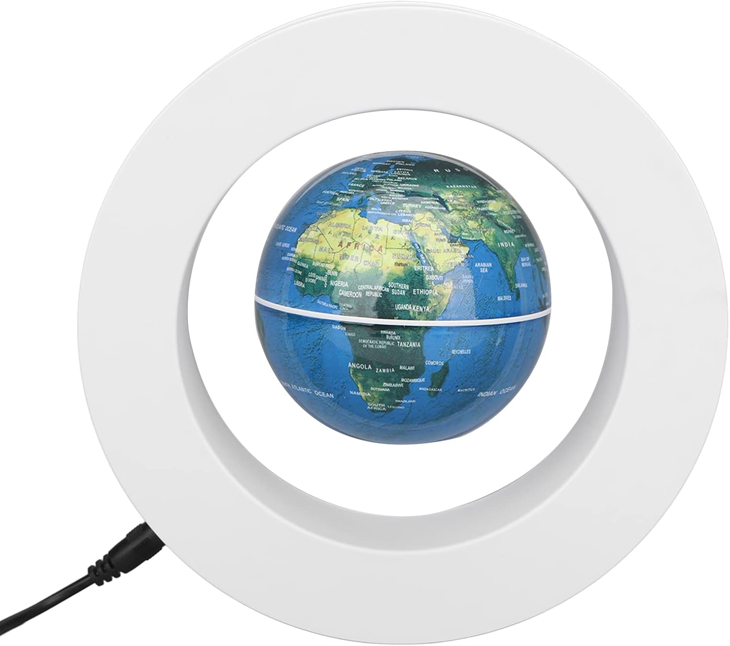 Amazon.com: Floating Globe World Map, Built in LED Light White Magnetic ...