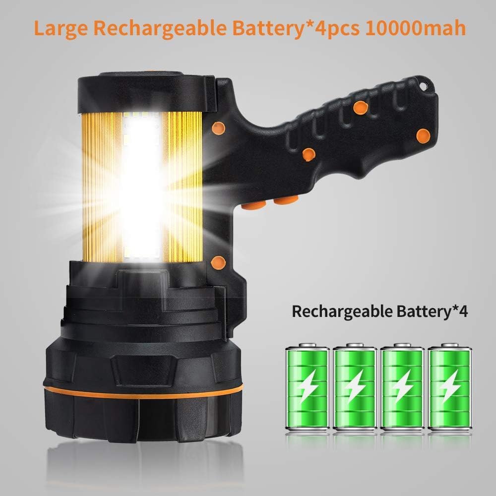 Brightest Handheld Spotlight FORTO Rechargeable Spotlight With 2000