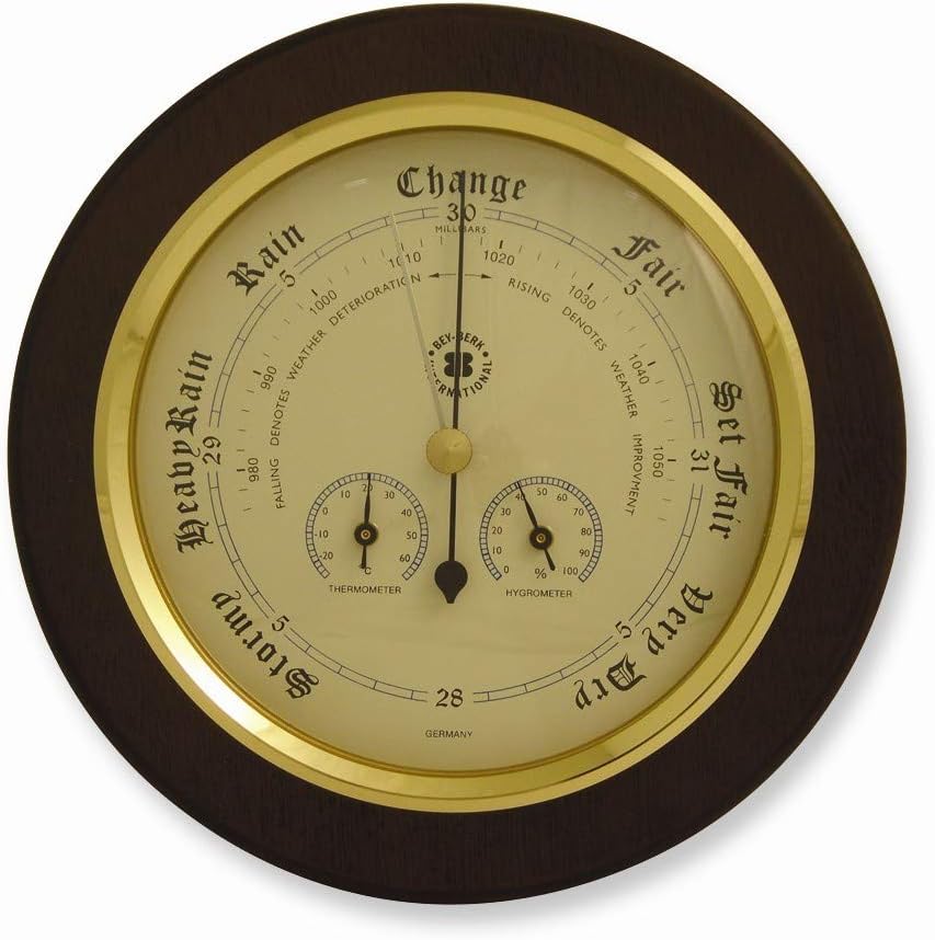 Amazon.com : Bey-Berk WS078 Barometer with Thermometer and Hygrometer ...