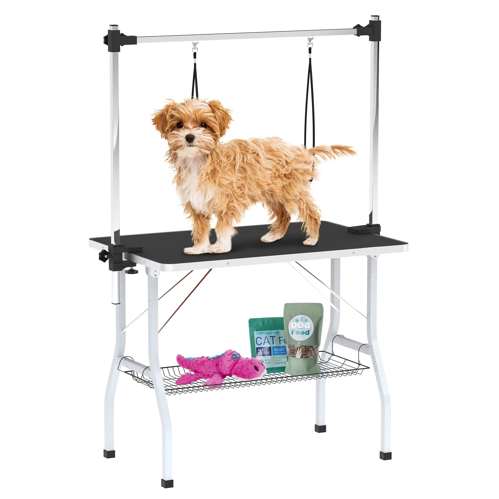 Advwin Pet Dog Grooming Table, Foldable and Portable with 2 Loops ...