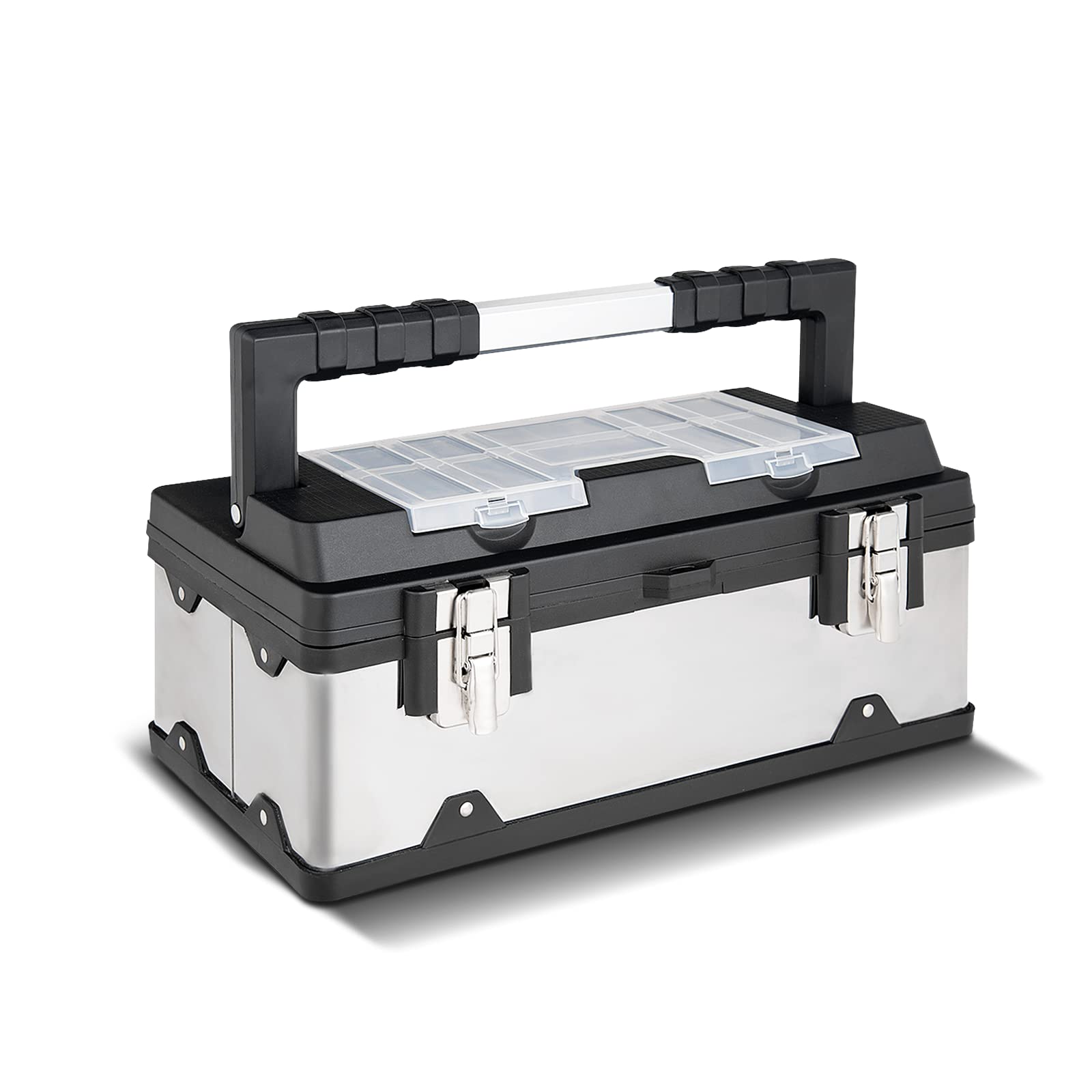 Buy TANGZON 19 Inch Portable Tool Box, 45cm Heavy Duty Stainless Steel ...
