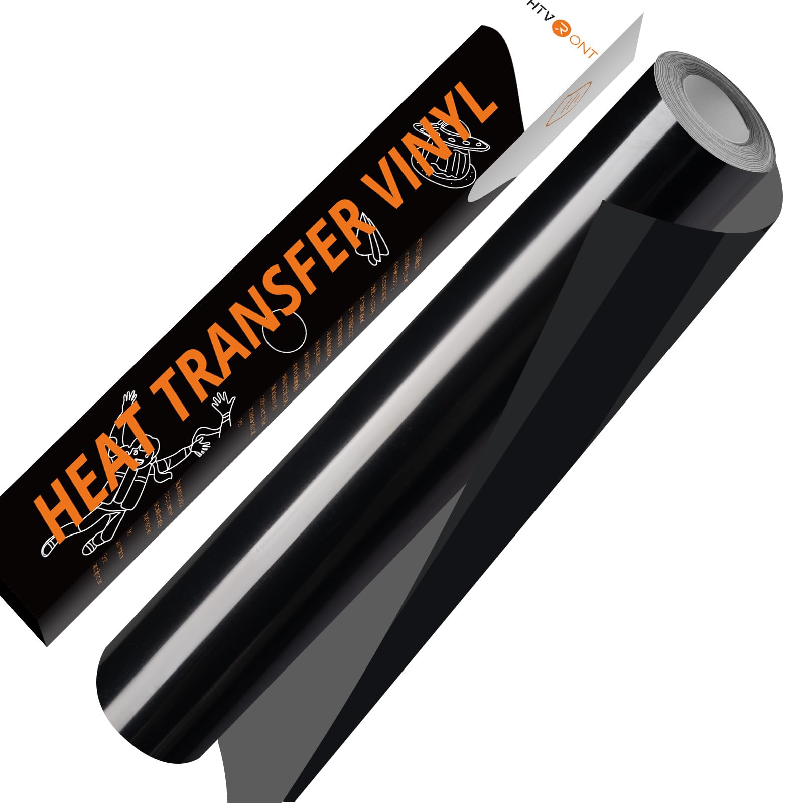 Amazon.com: HTVRONT Black HTV Vinyl Roll - 12" x 10ft Black Iron on ...