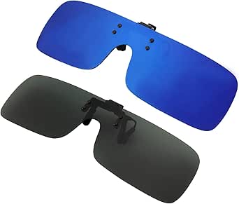 Amazon.com: GQUEEN 2-Pack Polarized Clip-on Flip Up Rimless One Piece ...