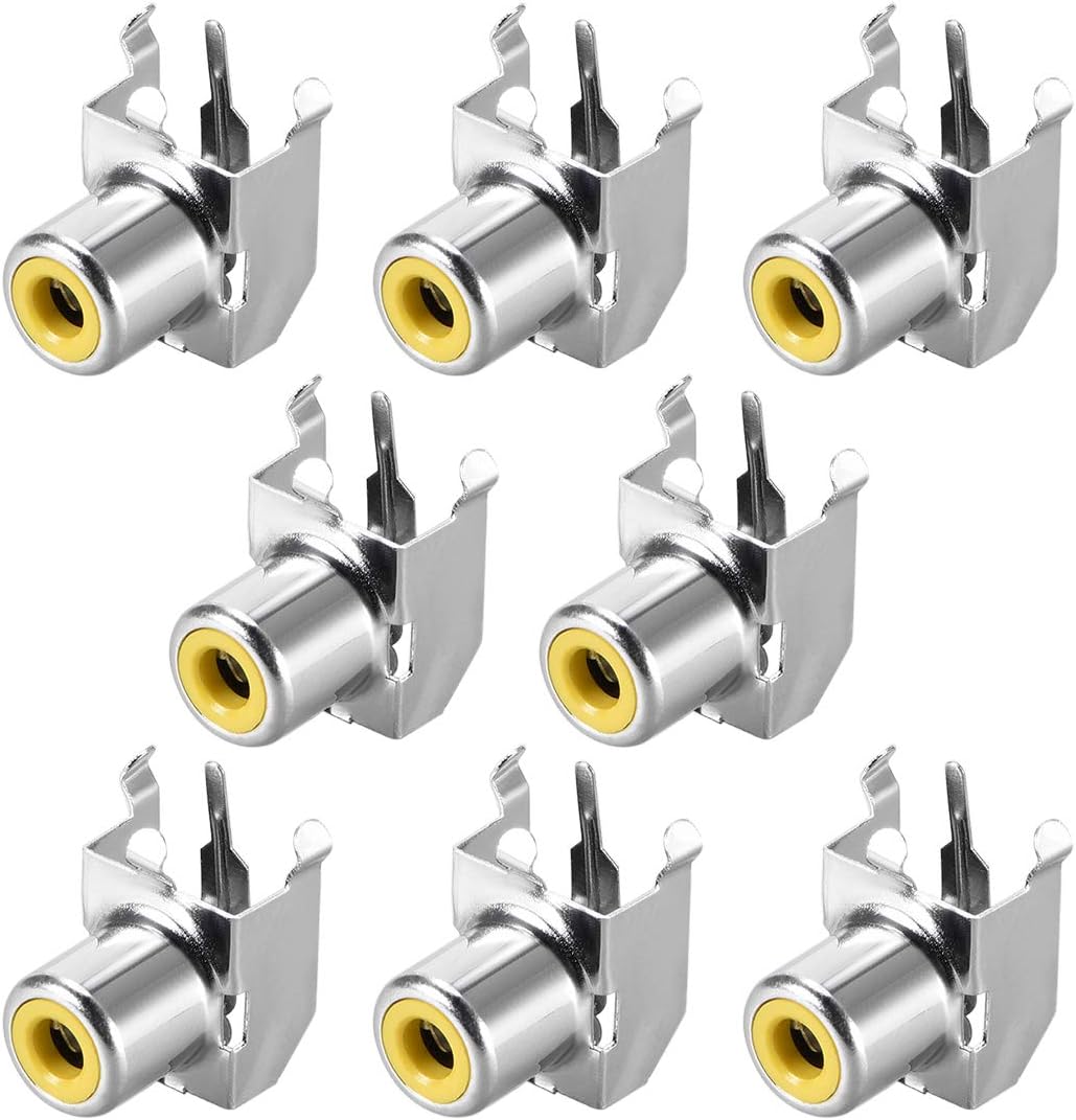 Amazon.com: uxcell PCB Panel Mount Single RCA Socket Female Jack Video ...