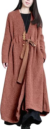 YESNO Women Casual Loose Oversized Chunky Cable Knit Open Front ...