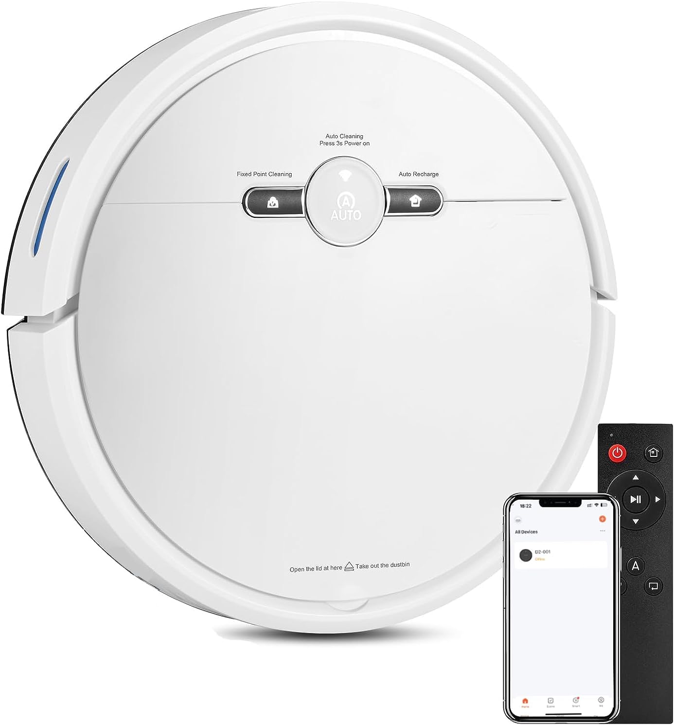 Robot aspirador y fregona Combo, WiFi/App/Alexa, aspiradora robótica ...