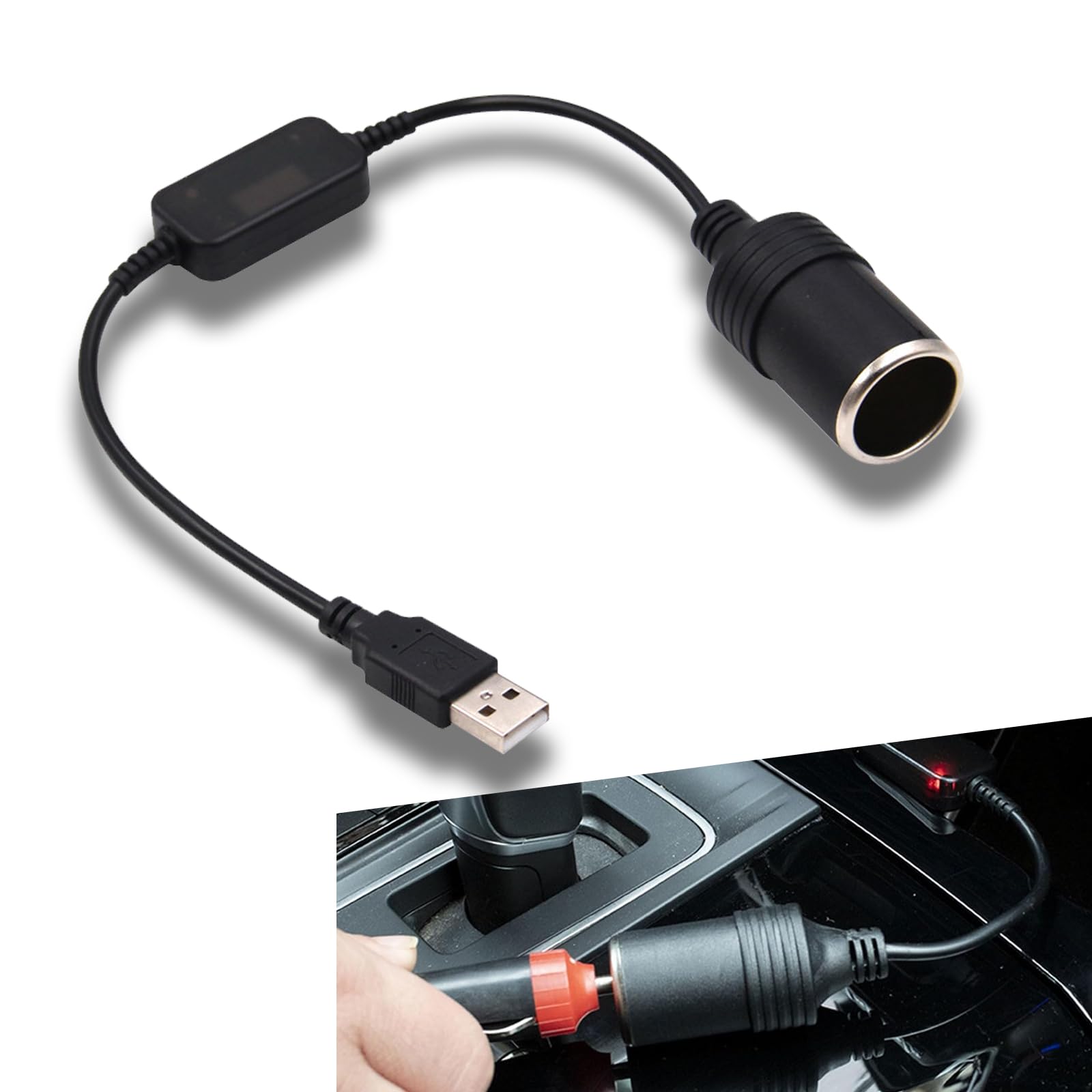 Snapklik.com : Sumjig 1 Pack Car Cigarette Lighter Boost Cable, 5V To ...