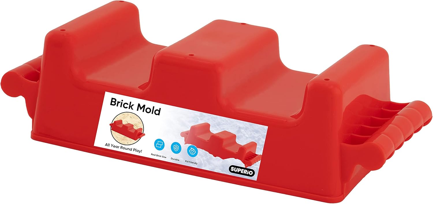 Amazon.com: Superio Sand Block Form Crenellated Wall Shaper -Red ...