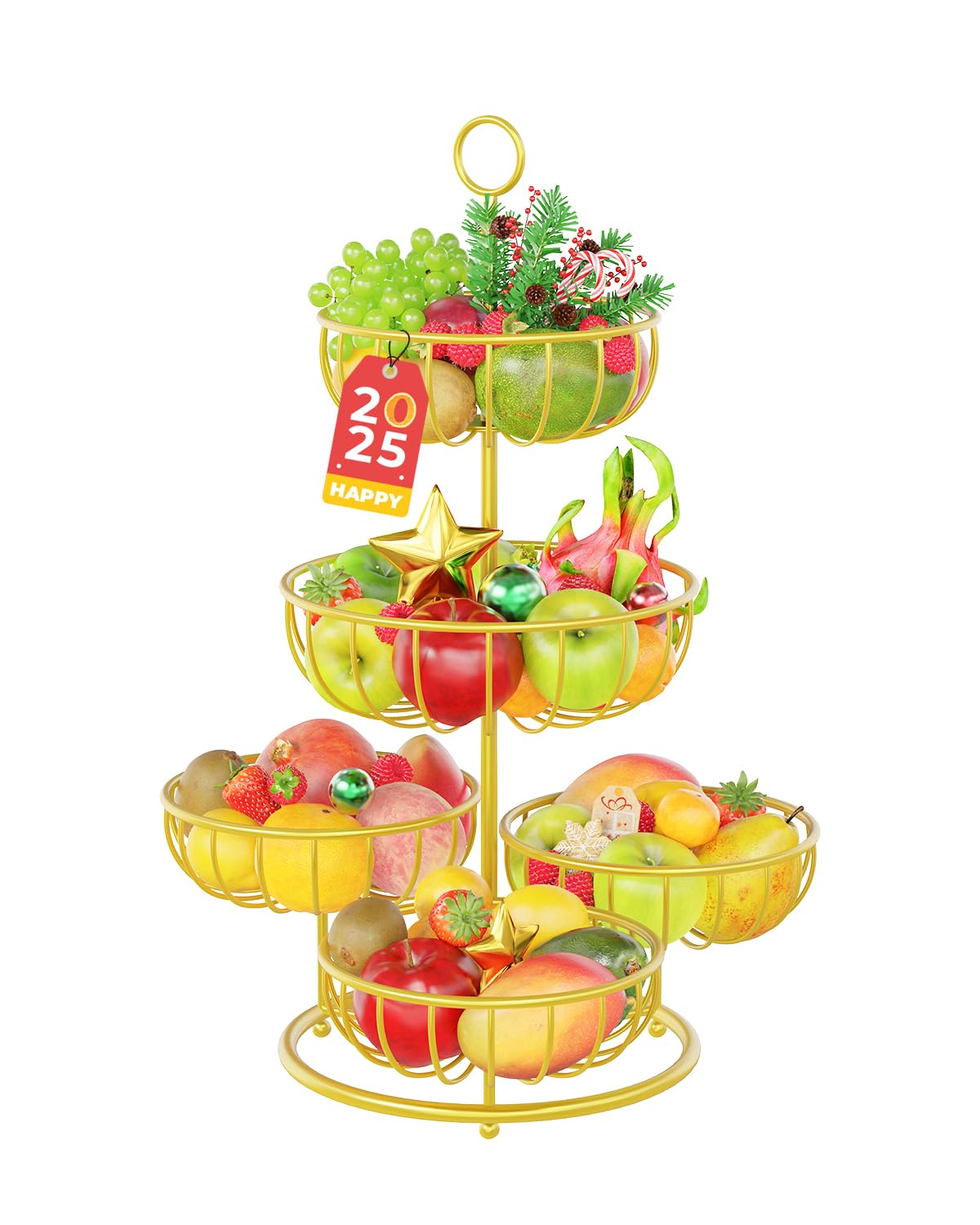 Amazon.com: PouHenier.jh 5 Tier Fruit Basket Stand for Kitchen Counter ...