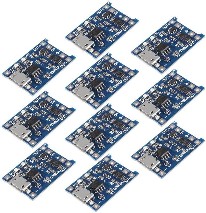 10Pcs 18650 Lithium Battery Charging Board Micro USB Charging Board 5V ...