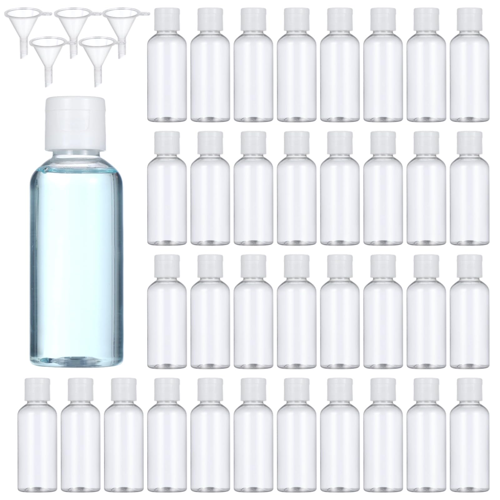 Snapklik.com : 100 Pack 2 Oz Plastic Empty Travel Bottles