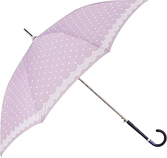 Amazon | aquas hack(アクアスハック) 長傘 超はっ水 ドット柄 レース柄 丈夫 グラスファイバー ジャンプ ワンタッチ ブランド おしゃれ レディース 10002024 ...