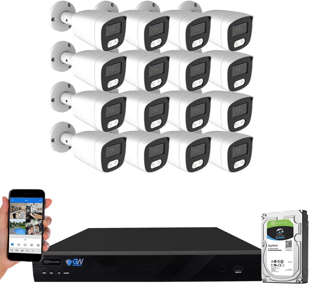 Amazon.com: GW Security 16 Channel 12MP NVR 4K Security Camera System ...