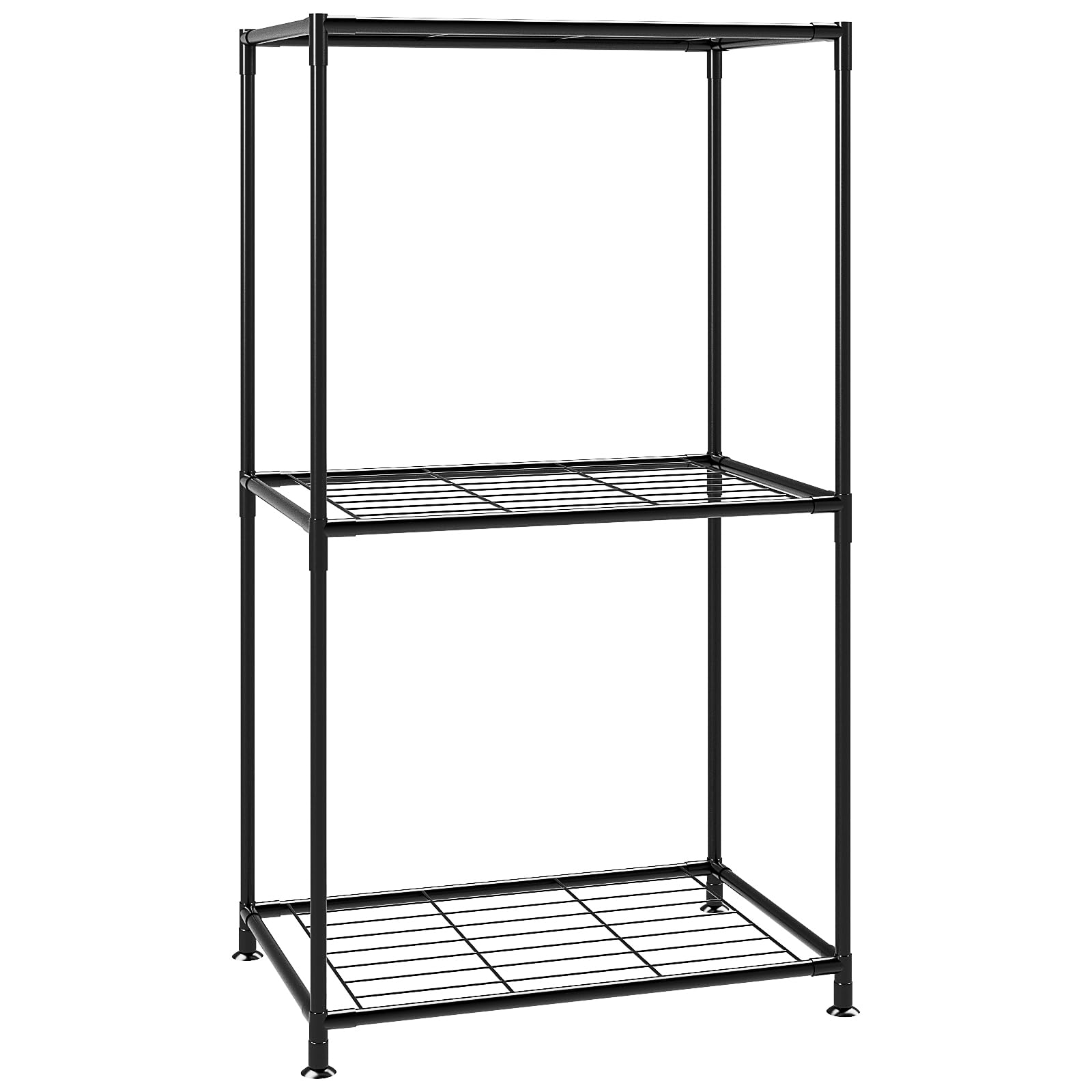 Snapklik.com : 3 Tier Fixed Layer Spacing Storage Shelf Metal Storage ...