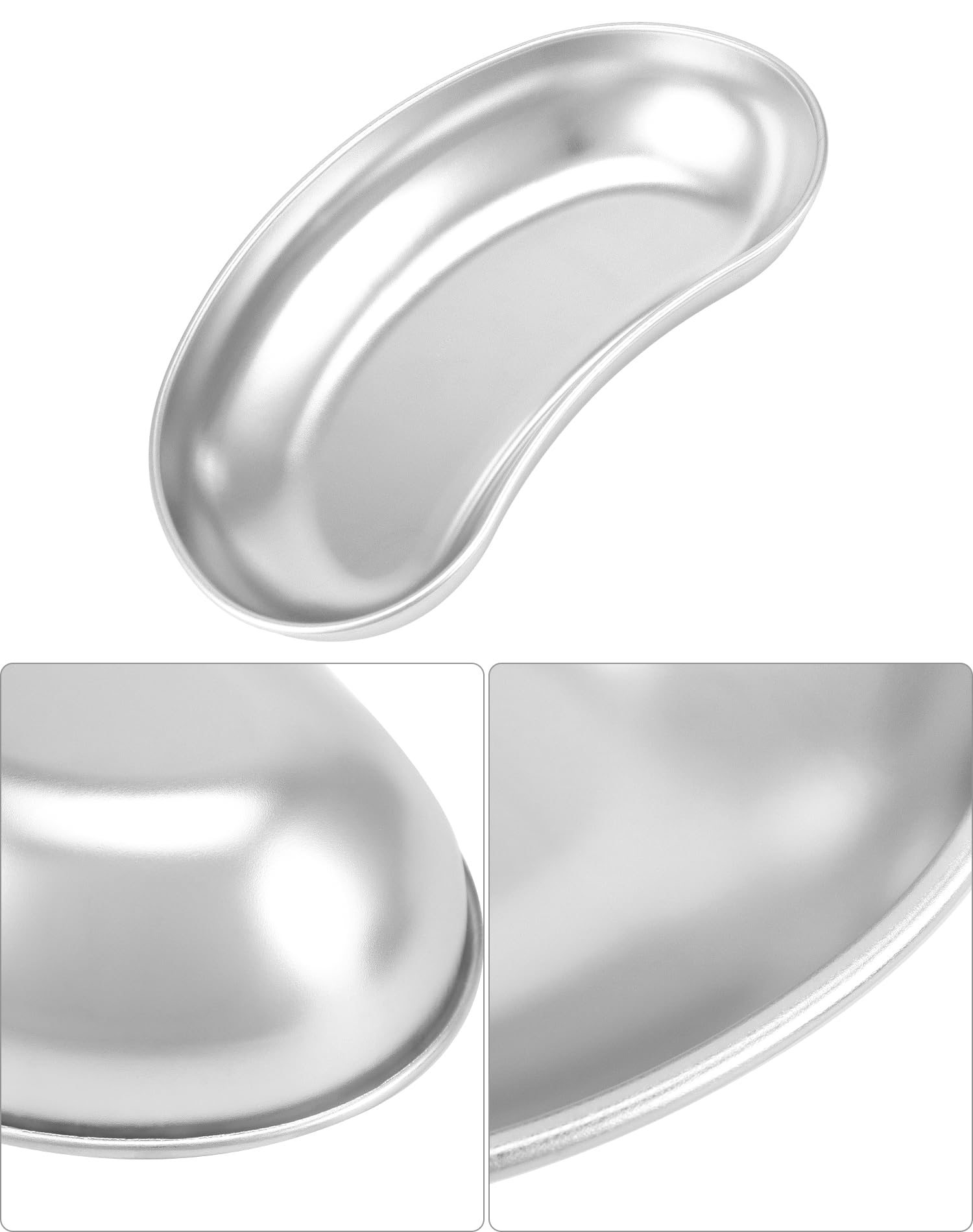 Snapklik.com : 4 Pcs 7" Stainless Steel Kidney Tray, Kidney Shaped ...