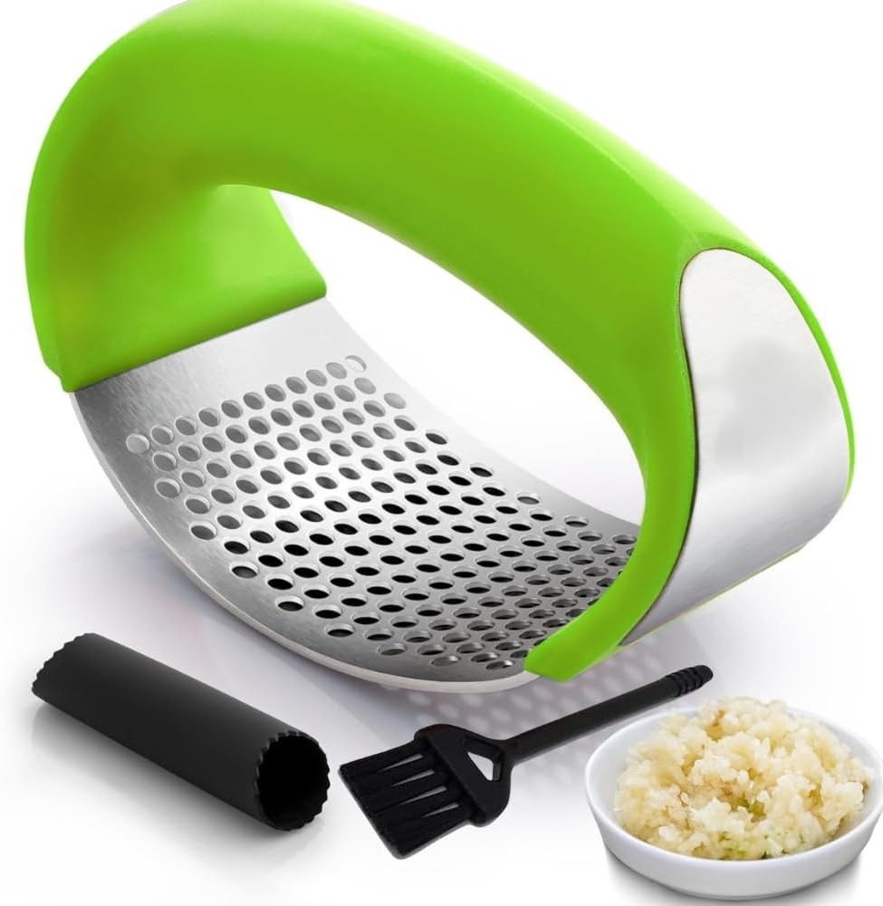Amazon.com: GD Garlic press rocker, crusher, mincer tool stainless ...