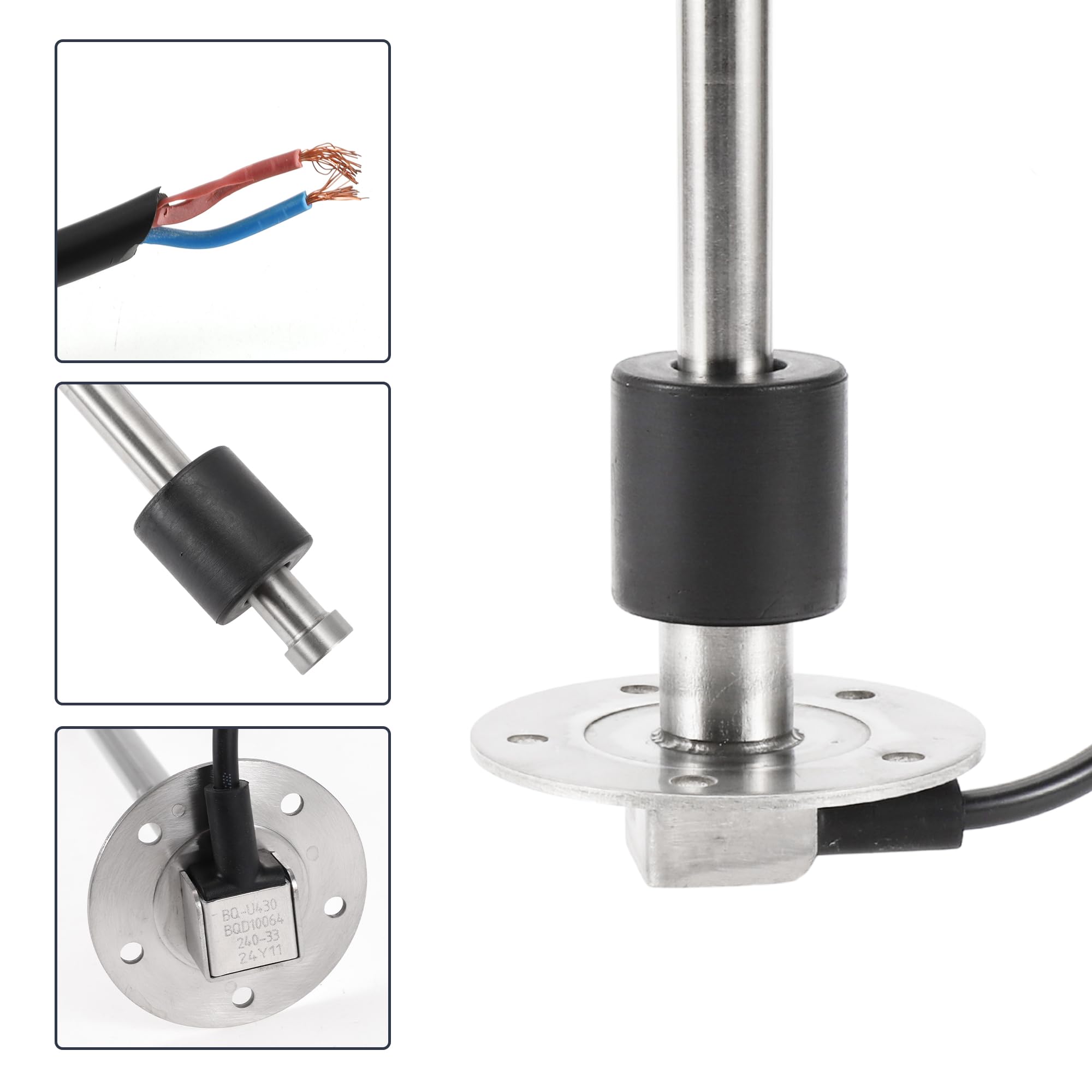 Snapklik.com : 1 Set Fuel Sending Unit And Gauge Kit 16.93" Length Boat ...