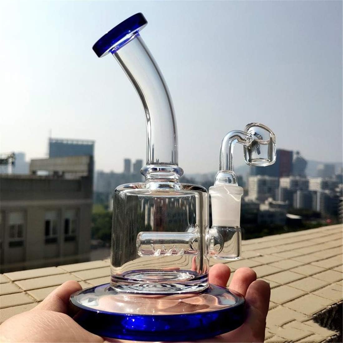6 Inch Mini Glass Bongs Inline Perc Thick Handmde Glass Water Bong 14mm ...