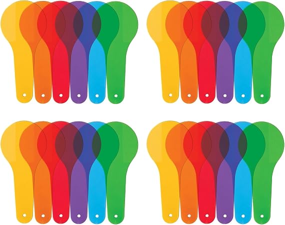 Amazon.com: 24Pcs Color Paddles, Transparent Color Paddles, Color ...