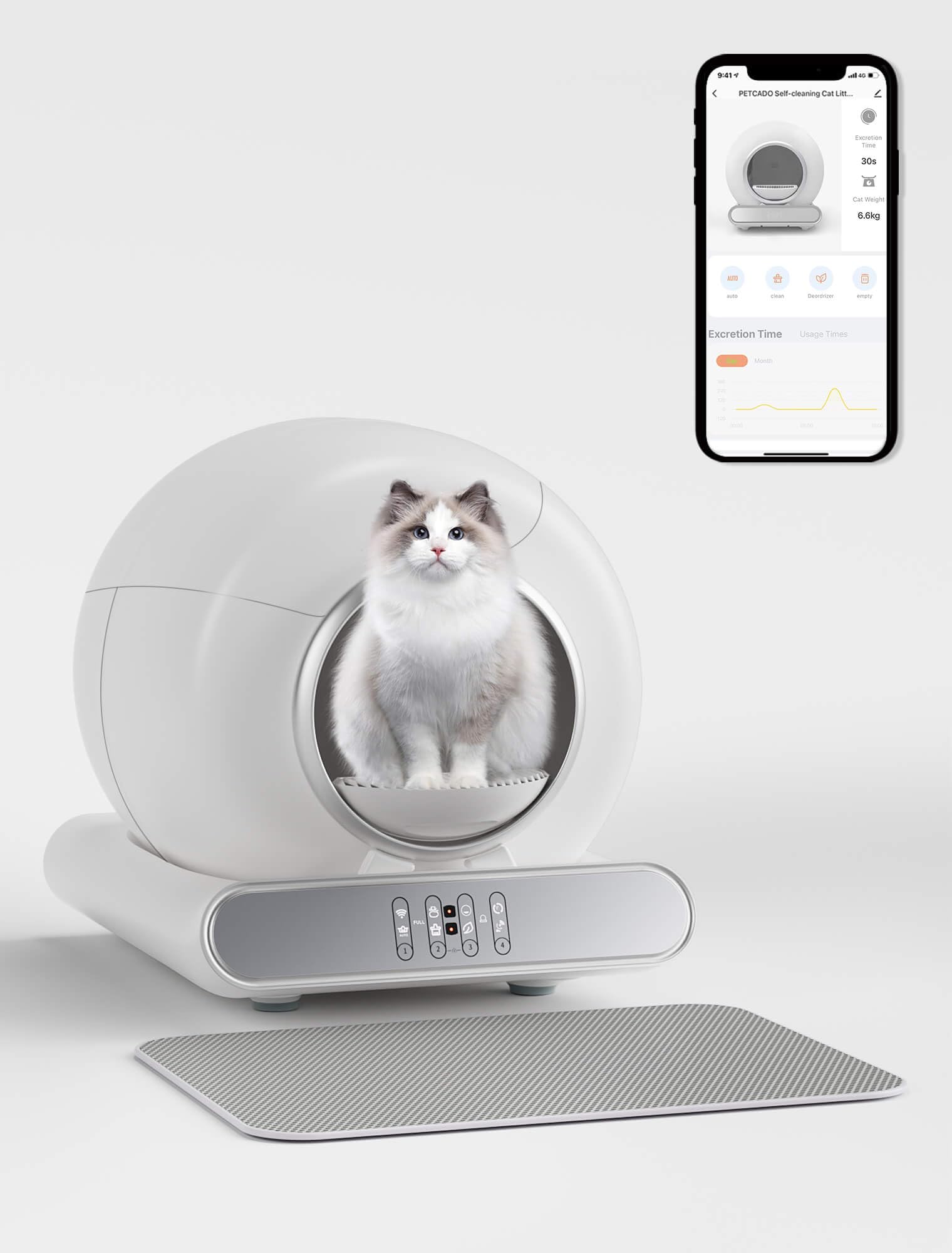 Amazon.com: Automatic Cat Litter Box Self-Cleaning Smart Scoop-Free ...