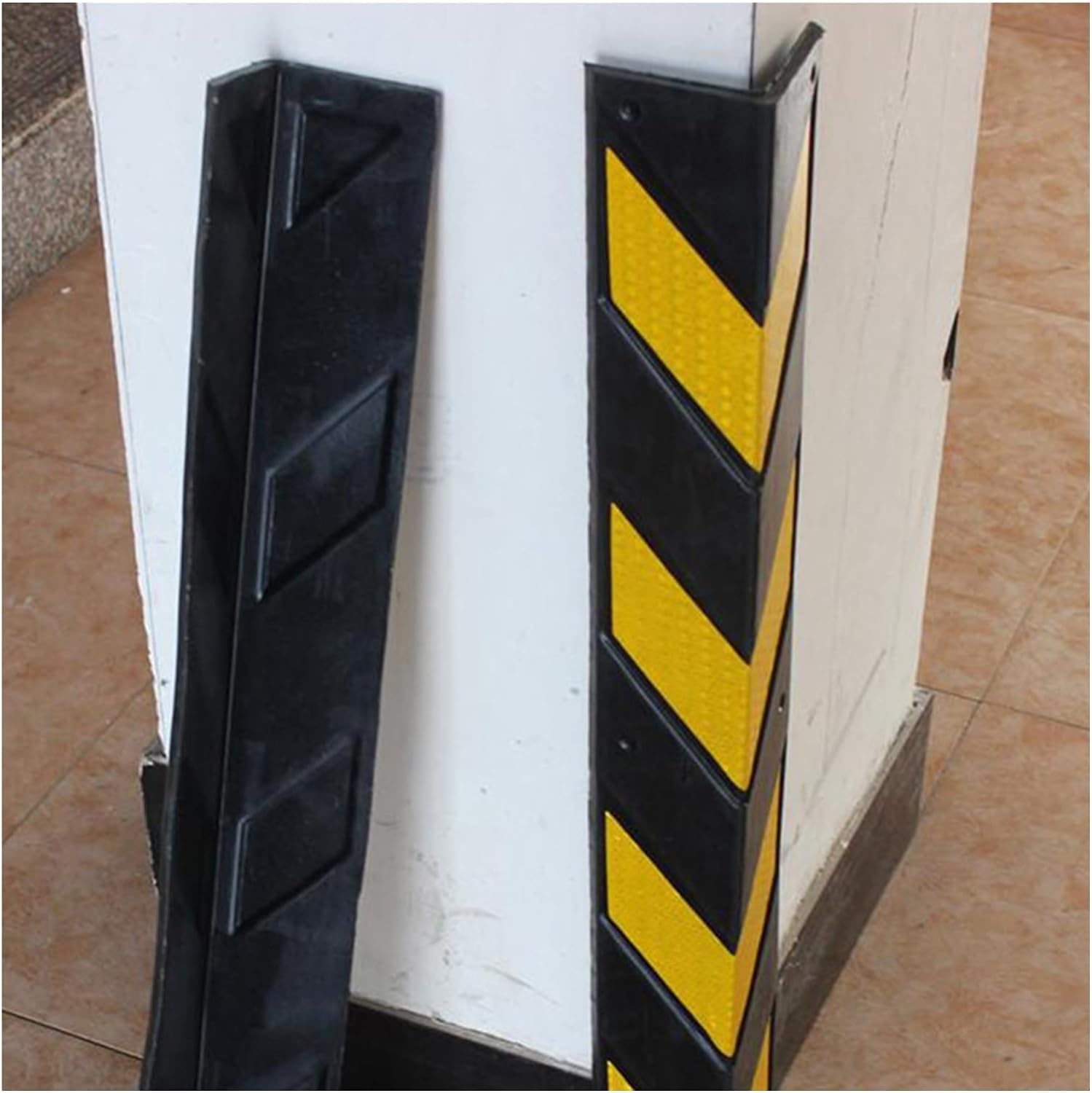 Traffic Bollard IDECO Durable Parking Garage Rubber Corner Guards Wall ...