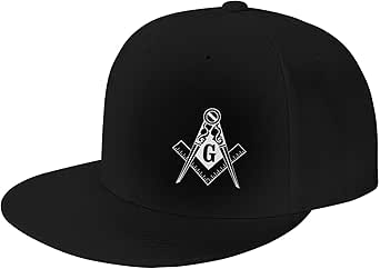 Amazon.com: Masonic Symbols Flat Bill Visor Classic Snapback Hat ...