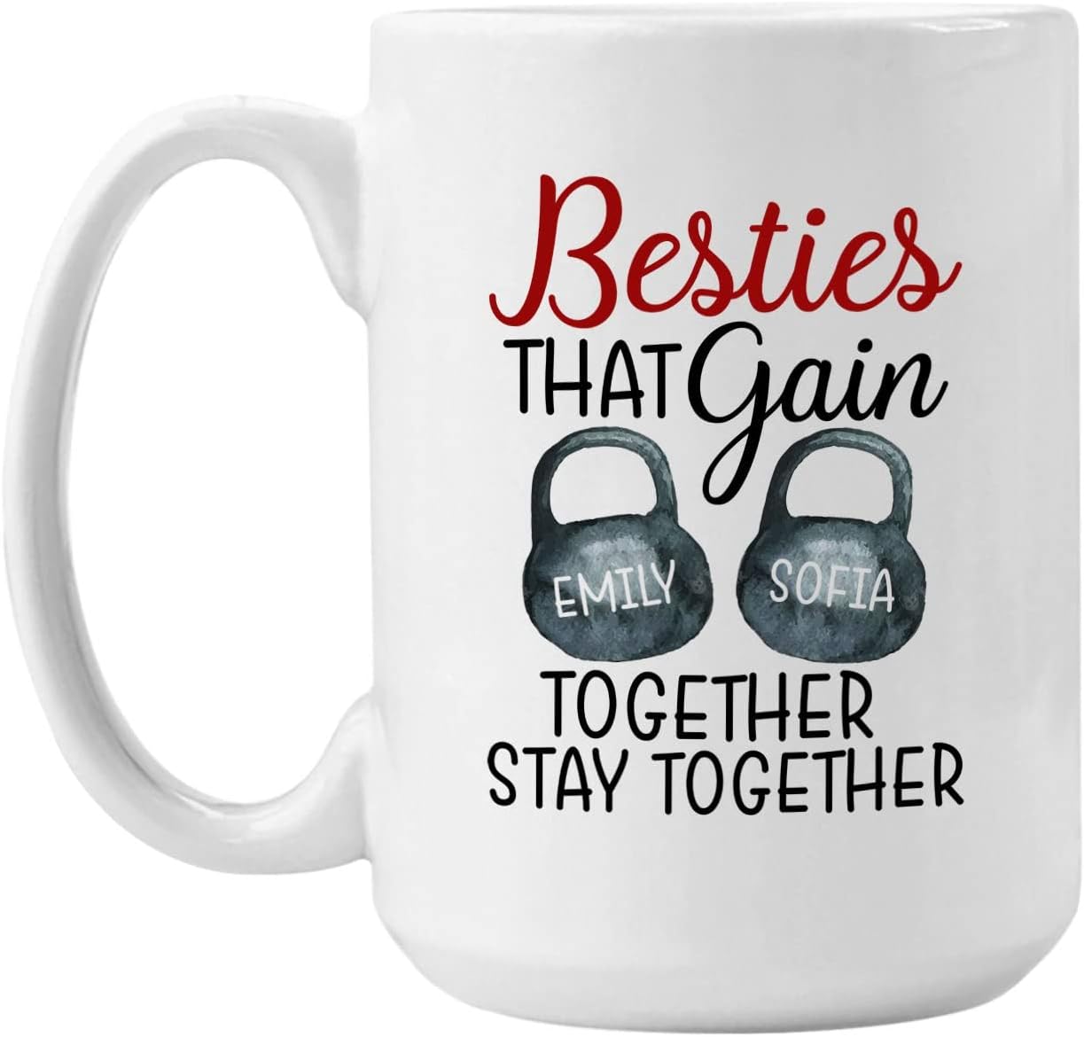 Amazon.com: Personalized Fitness Mug Gifts For Women, Besties That Gain ...