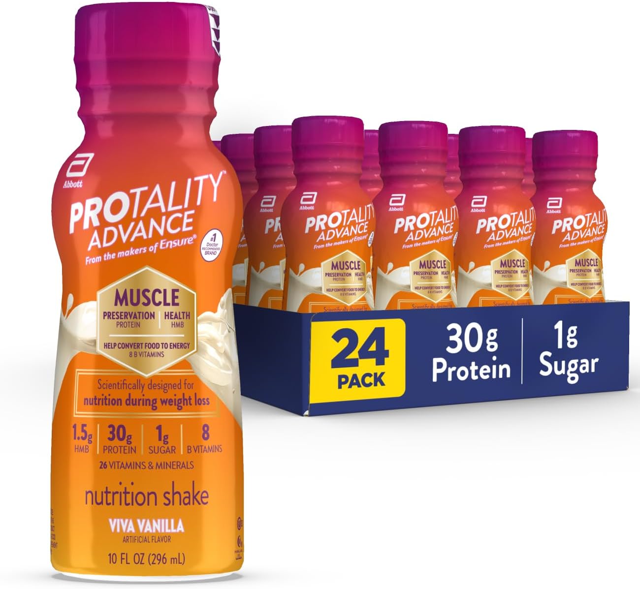 Amazon.com: PROTALITY Advance Nutrition Shake | 30g Protein Shake | 160 ...
