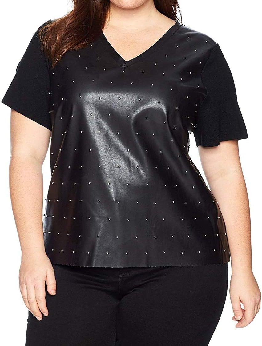 Rebel Wilson X Angels Women's Plus Size Studded Front Faux Leather ...
