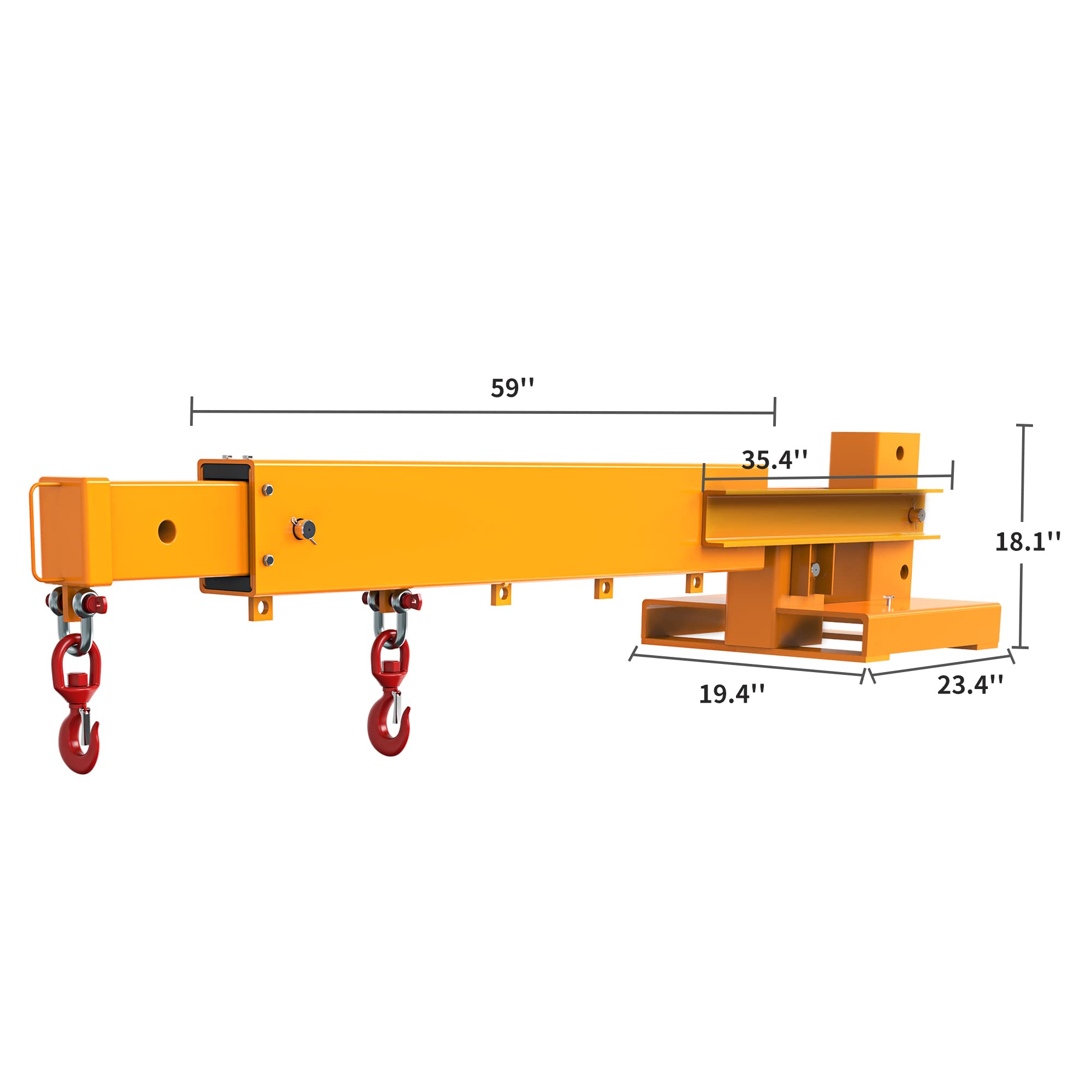 Snapklik.com : Forklift Mobile Crane 6000lbs/3T Capacity,Adjustable ...