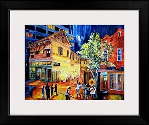 Amazon.com: GREATBIGCANVAS Frenchmen Street New Orleans Black Framed ...