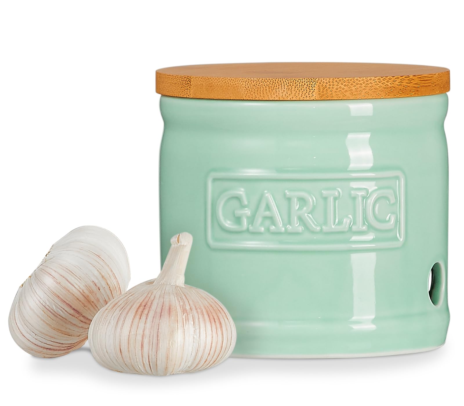 Amazon.com: ONEMORE Garlic Keeper for Counter, Garlic Holder Countertop ...