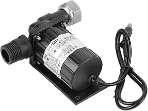 Vattenpump, DC 12V elektrisk vattenpump, 10W Mini borstlös ...