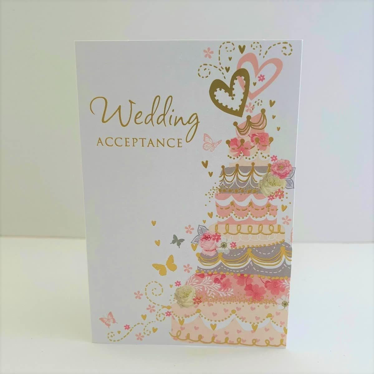 Simon Elvin Wedding Acceptance Card - Wedding Cake : Amazon.co.uk ...