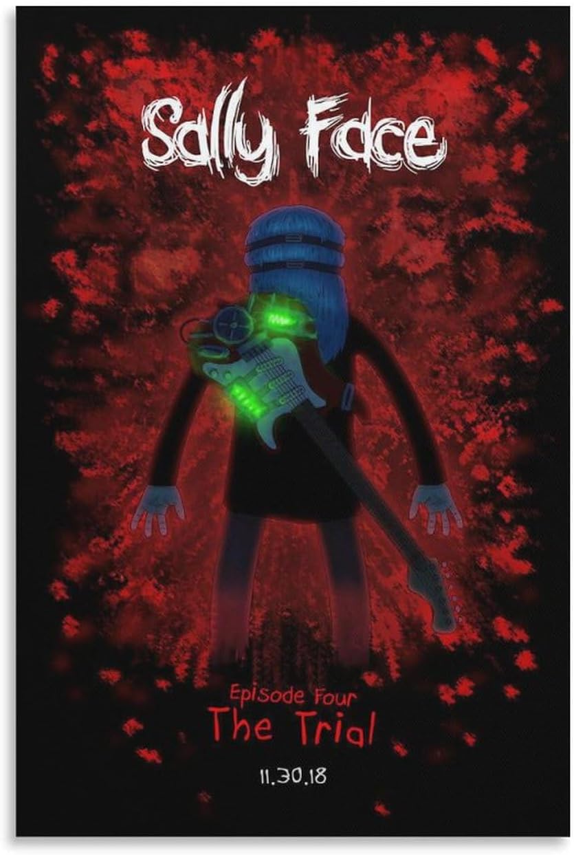 Amazon.com: generic Sally Game Face Posters for Boys Canvas Wall Art ...