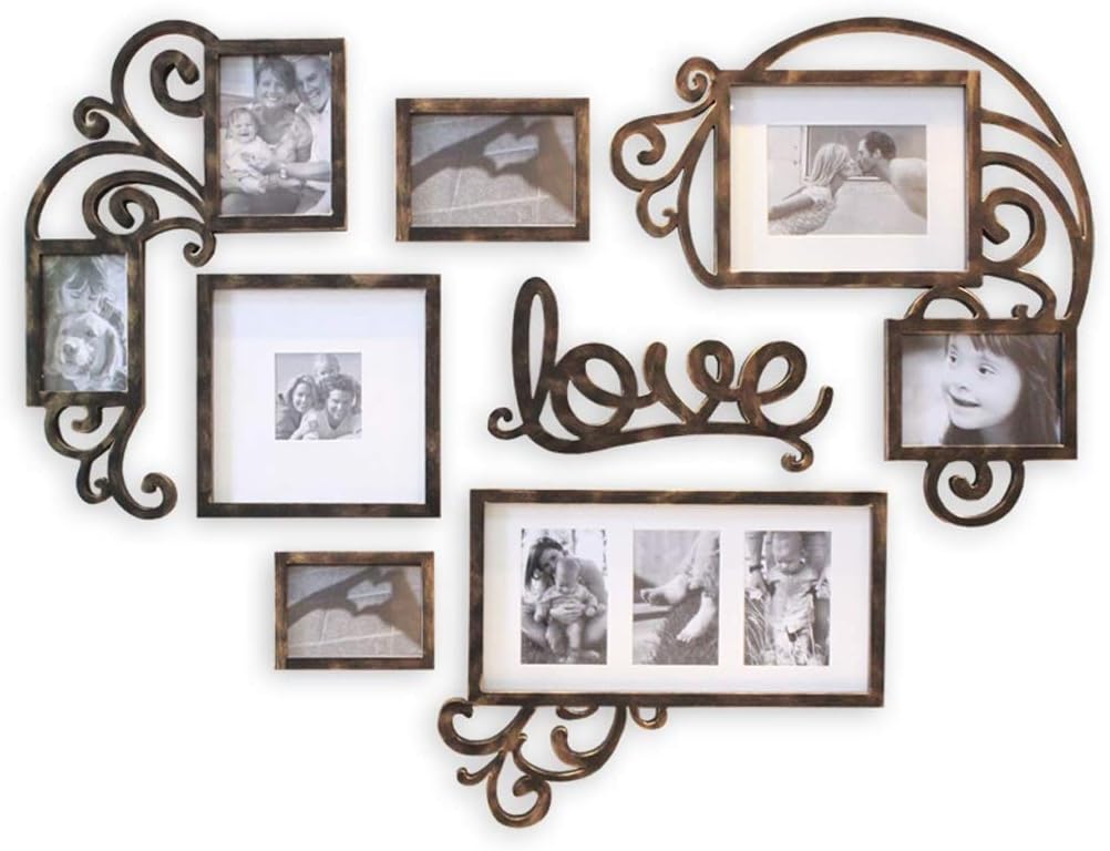 Amazon.com - Wuty Wall Collage Frame Heart-Shaped Wall Painting Collage ...