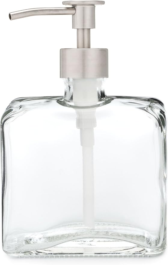 Amazon.com: Rail19 Urban Square Recycled Glass Soap Dispenser with ...