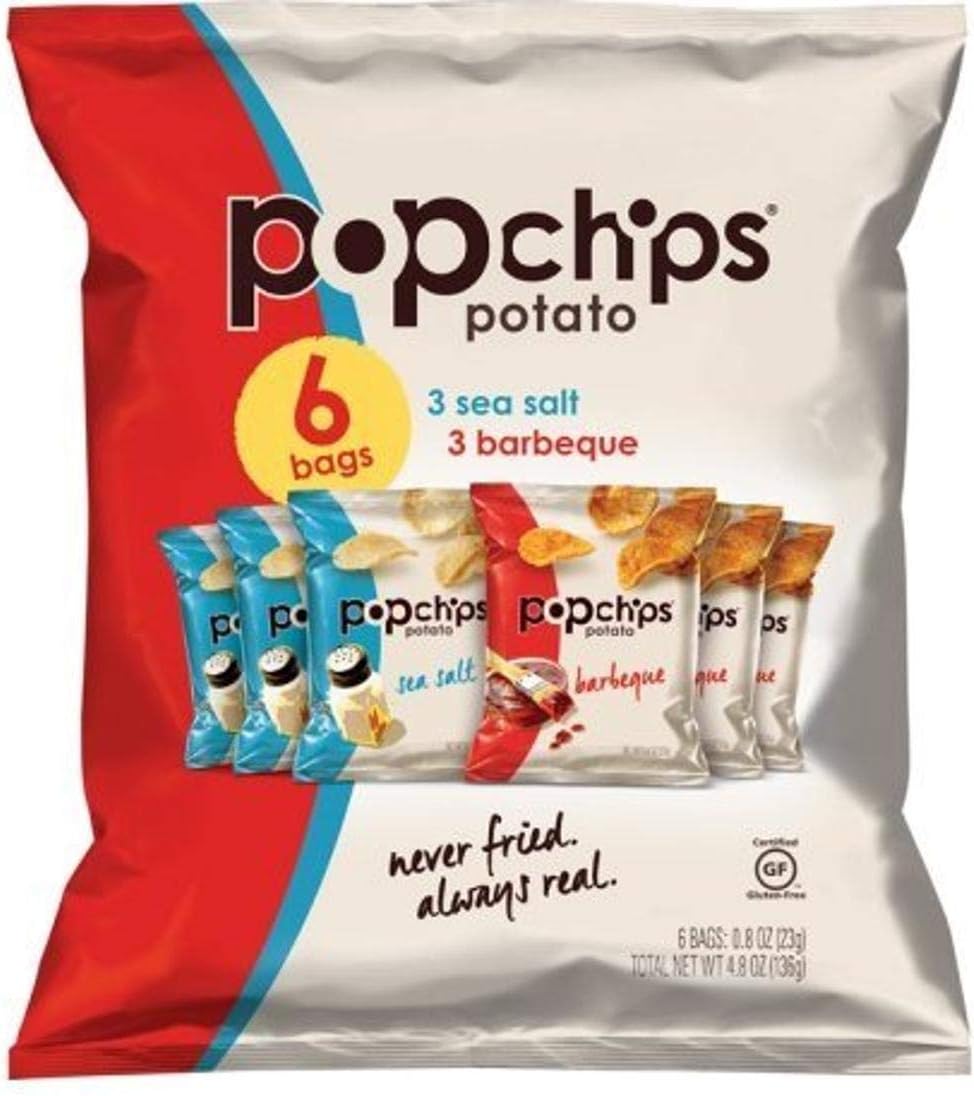 Amazon.com: popchips Single Serve Chip, Variety Pack 4.8 Ounce (Pack of ...