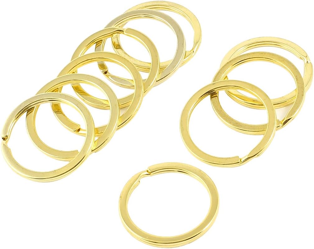 Amazon.com : Key Rings, 304 Stainless Steel Round Flat Split Keychain ...