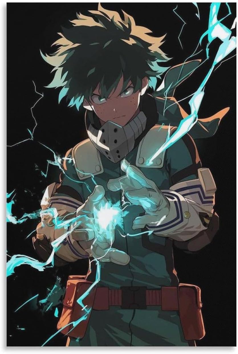 Amazon.com: silanod Anime Izuku Midoriya Poster Canvas Wall Art（5 ...