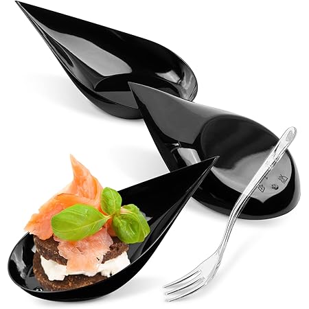 Amazon.com | Square Black Plastic Mini Cubic Plate - 2 1/2" x 2 1/2 ...