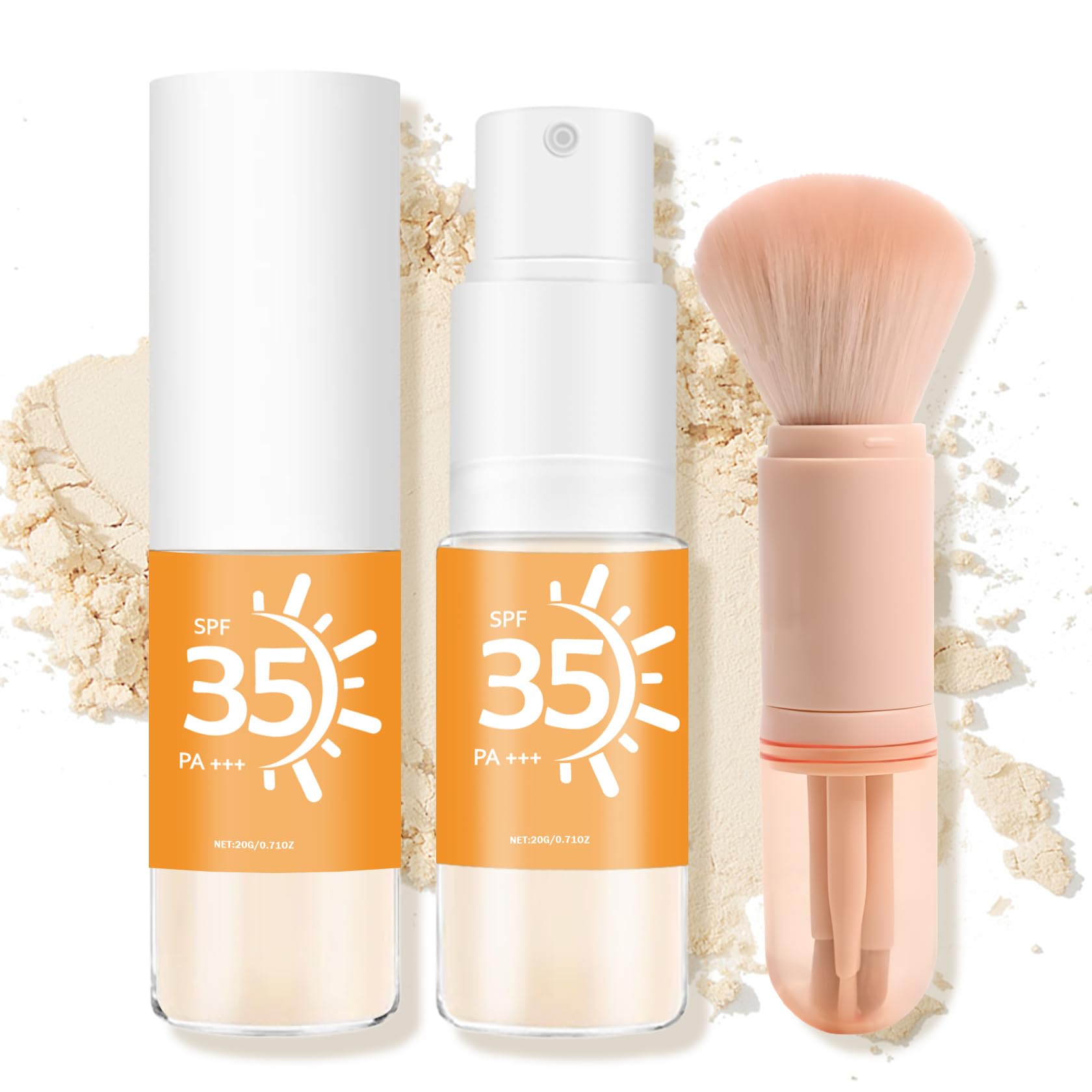 Amazon.com: IONSGAKO Mineral Sunscreen Powder SPF Powder for Face Hair ...