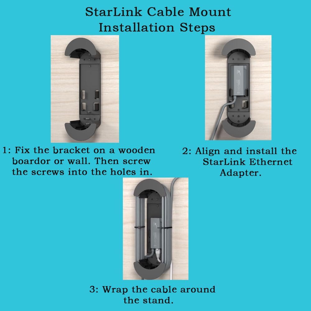 SignalPlus Starlink Cable Caddy, Starlink mesh router wall Mount,