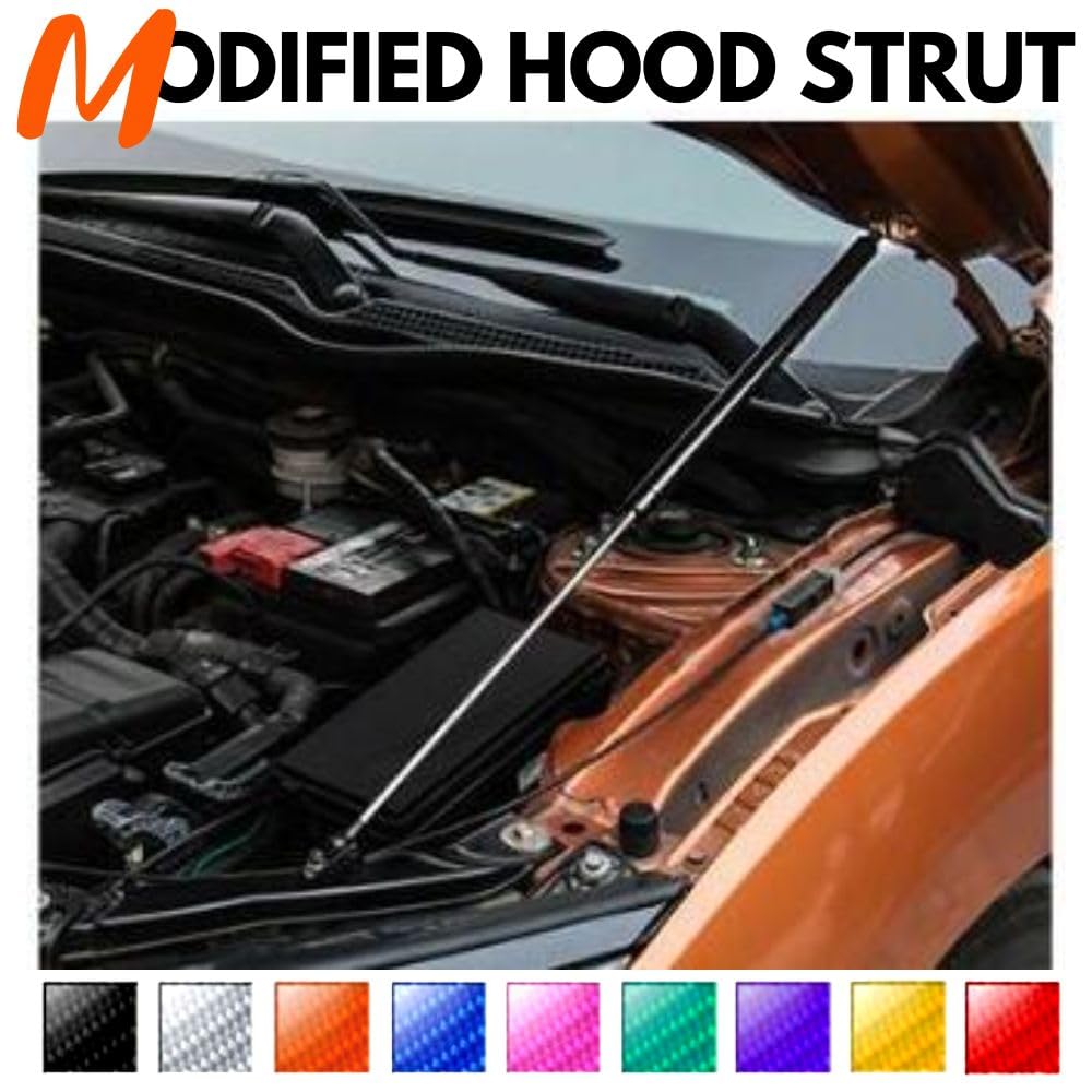 Snapklik.com : TENKIDOM Carbon Fiber Hood Struts Compatible