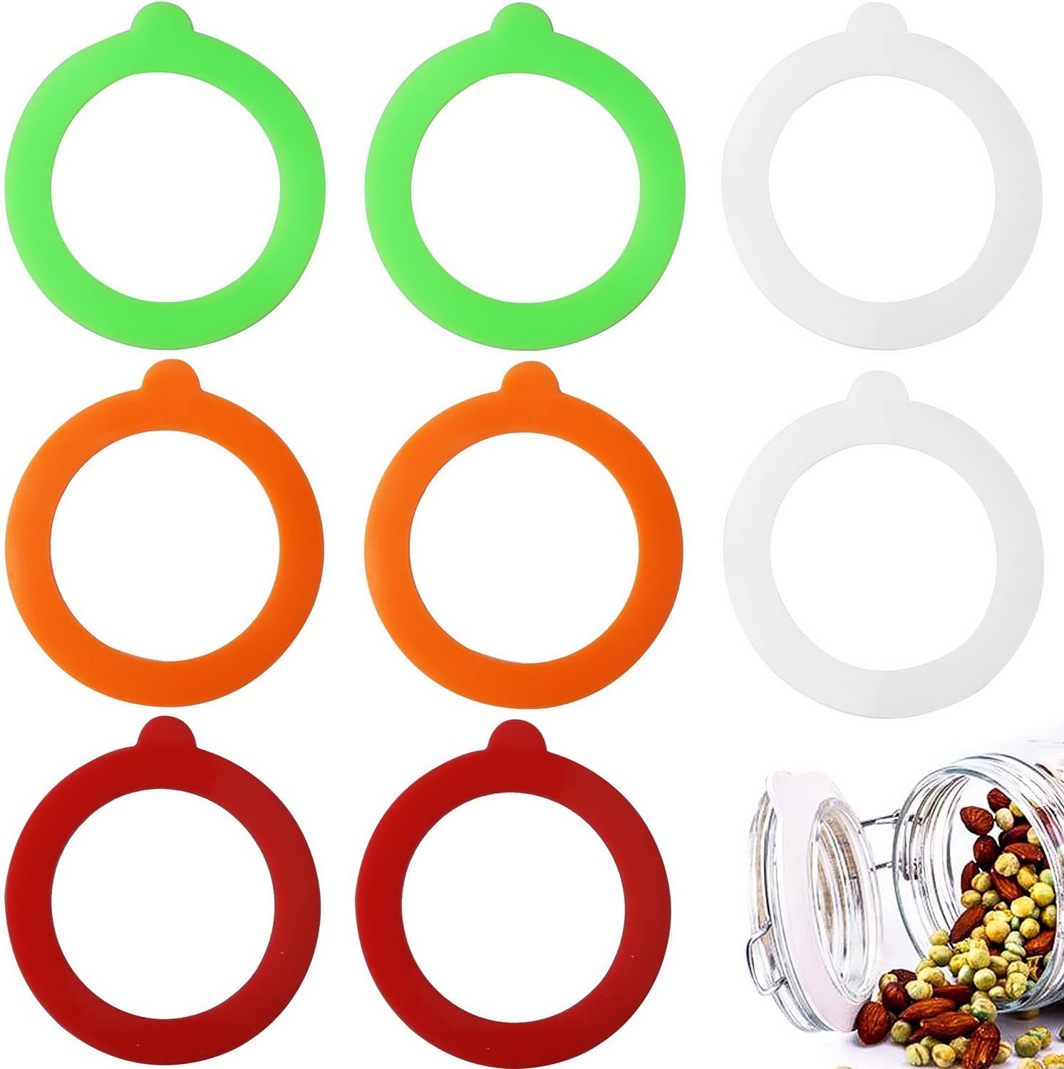 Amazon.com: Honbay 12PCS Silicone Seal Rings Reusable Leak Proof ...