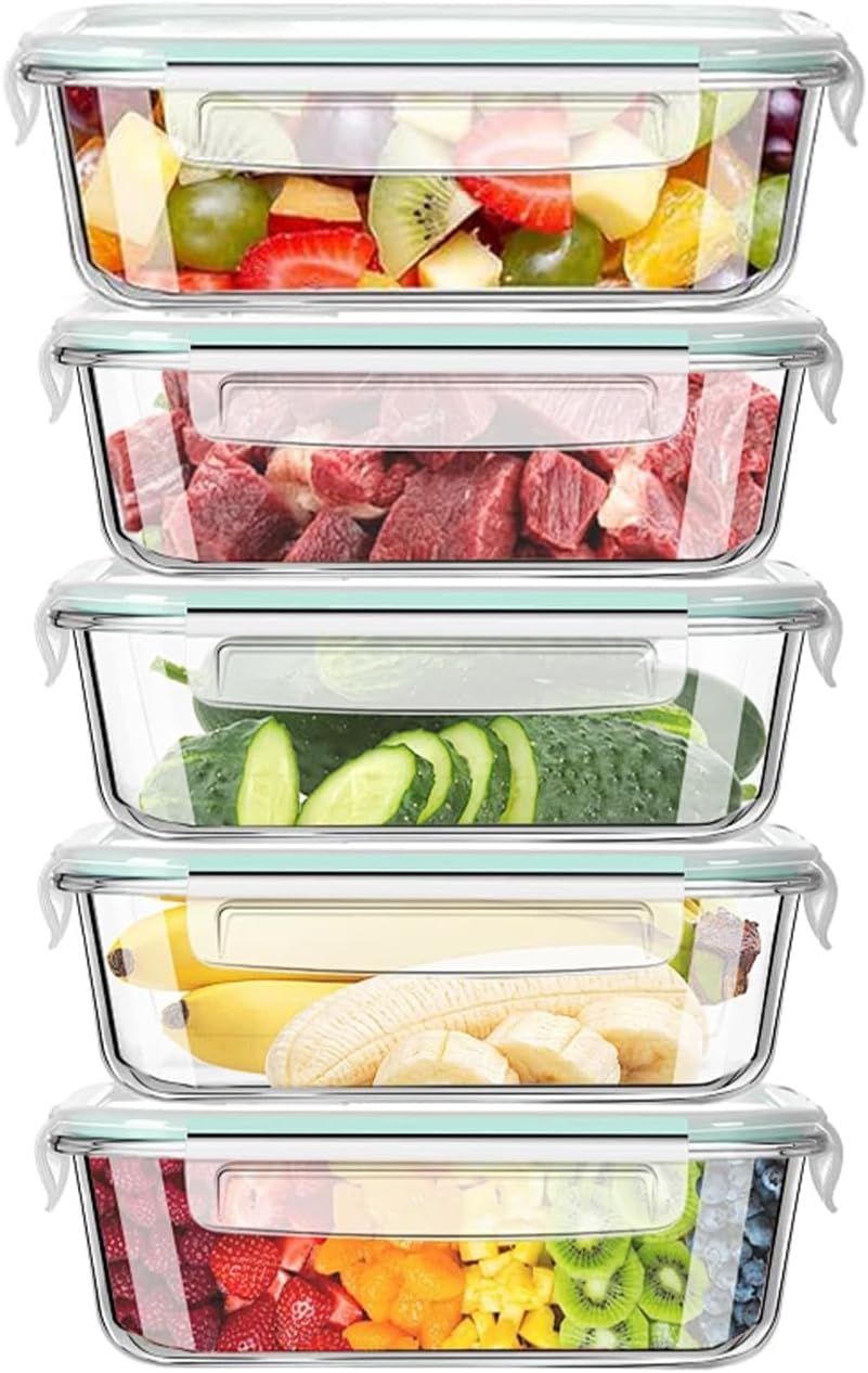 Amazon.com: ECO-TOGO Airtight Glass Food Storage Containers with Lids ...