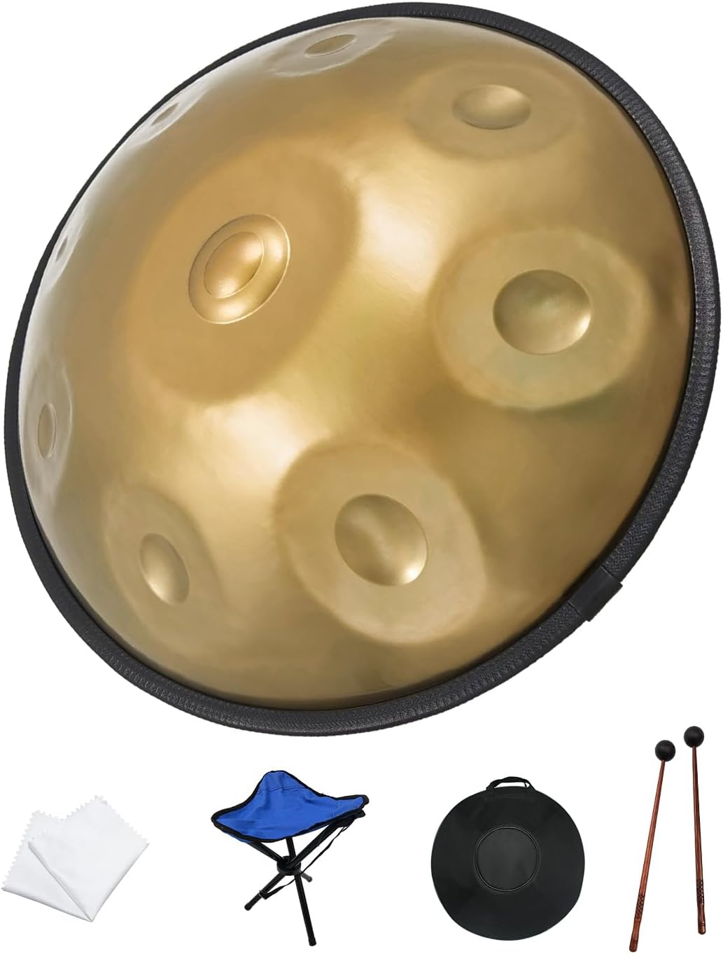 Amazon.com: GLADFRESIT Handpan Drum 440Hz 9 notes 22 inch "Gold ...