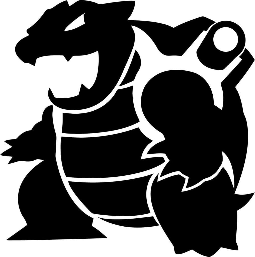 Anime Blastoise Vinyl Stickers Symbol 5.5" Decorative DIE Cut Decal for ...